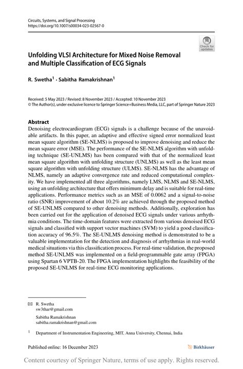 Unfolding Vlsi Architecture For Mixed Noise Removal And Multiple