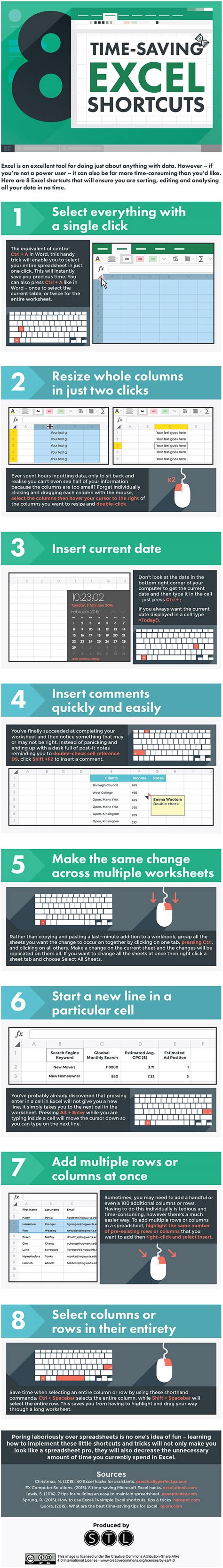 8 time saving excel shortcuts