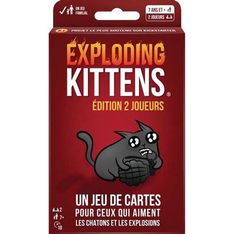 Exploding Kittens 2 Joueurs Asmodee Jeu De Société Cdiscount Jeux Jouets