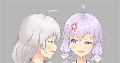 Voiceroid ゆかりさんにベッタリなあかりちゃんほしい えるどりっじのイラスト Pixiv
