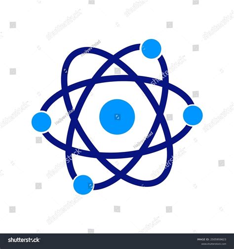 Abstract Atom Icon Dark Blue Orbiting Stock Vector Royalty Free 2505959623 Shutterstock