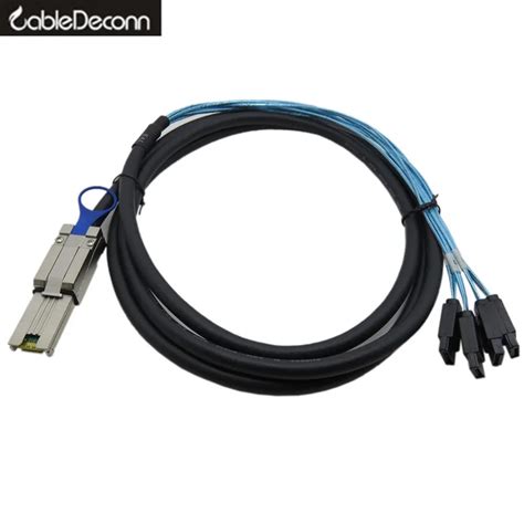 Sas To Sata Cable SFF TO SATA Pin Mini SAS P SFF TO SATA Cable With Latch Black
