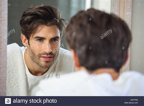 Man Looking Himself In Mirror Stock Photos Man Looking Himself In Mirror Stock Images Alamy