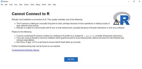RStudio Can T Establish A Connection To R RStudio IDE Posit Community