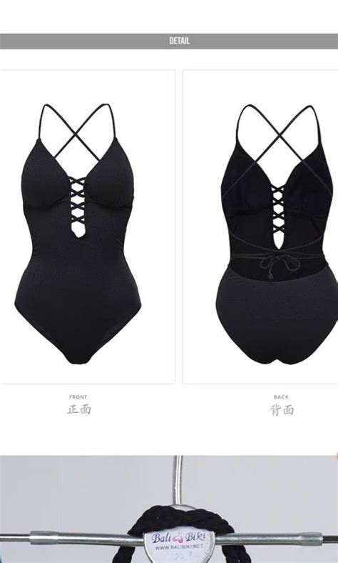 Black Full Piece Swimsuit Swimwear Womens Fashion Swimwear Bikinis