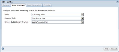 applying a data masking rule to xml elements and attributes