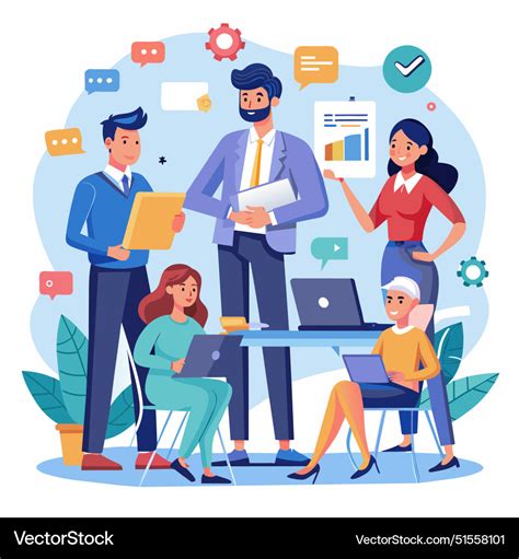 Work Delegation Manager Distribute Work Royalty Free Vector