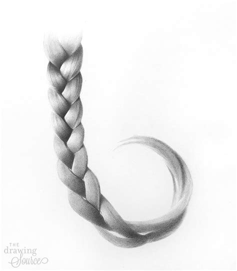 How To Draw A Braid Realistically Step By Step Tutorial