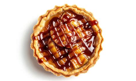 Fig And Caramel Tart With A Buttery Crust And Caramel Drizzle Stock