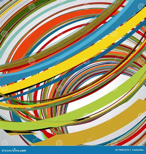 Abstract Background Swirling Lines Colorful Vector Stock Vector