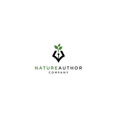 Premium Vector Author Leaf Logo
