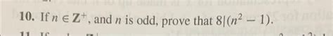 Solved If Nz And N Is Odd Prove That N Chegg