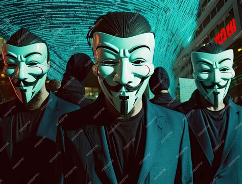 Premium Ai Image Anonymous Hacking Group Unknown Men In Black Hoodie