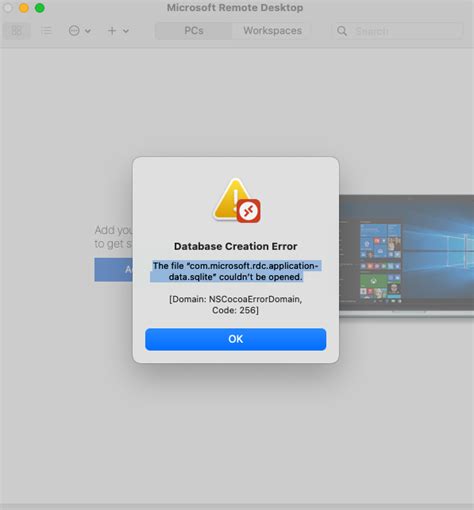 Getting Error On Opening Microsoft Remote Desktop The File Com Microsoft Rdc Application Data