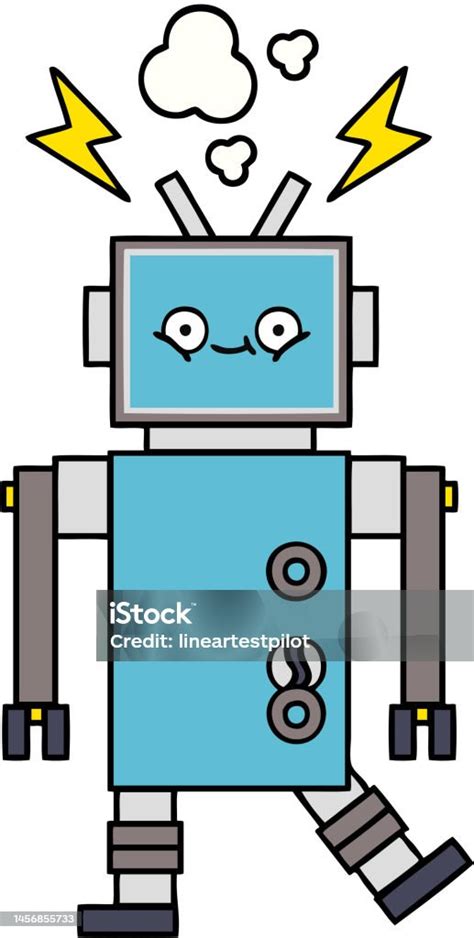 춤추는 로봇의 귀여운 만화 과학에 대한 스톡 벡터 아트 및 기타 이미지 과학 귀여운 로봇 Istock
