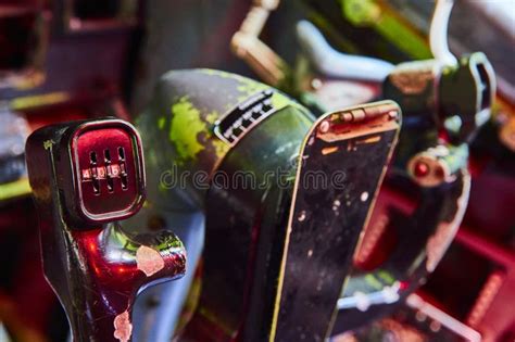 Vintage Pinball Machine Close Up Motion Perspective Stock Image Image