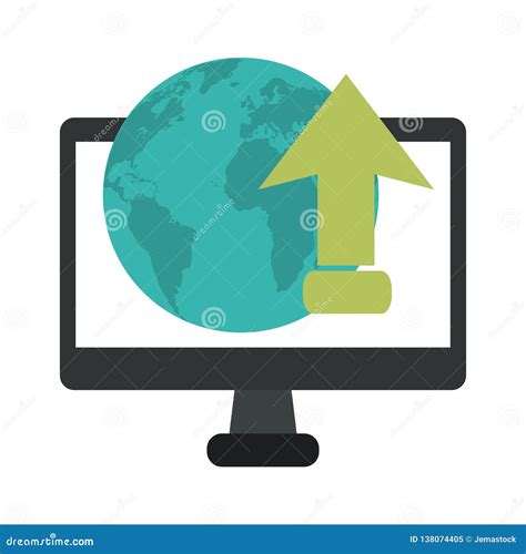 Computer Upload Internet Cloud Computing Stock Vector Illustration Of Service Cloud 138074405