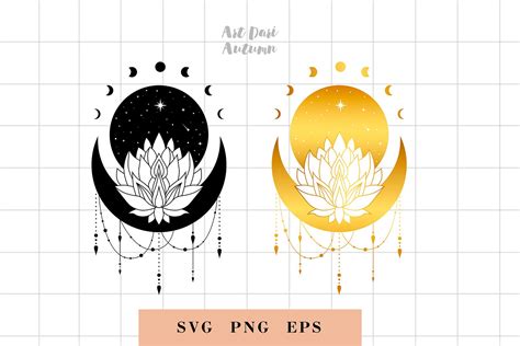 36 Lotus Moon Mandala Moon Svg Png Judul Situs