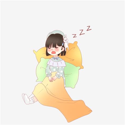 잠자는 일러스트 소녀 자고 꿈꾸며 휴식 꿈꾸며 잠자는 Png 일러스트 및 Psd 이미지 무료 다운로드 Pngtree