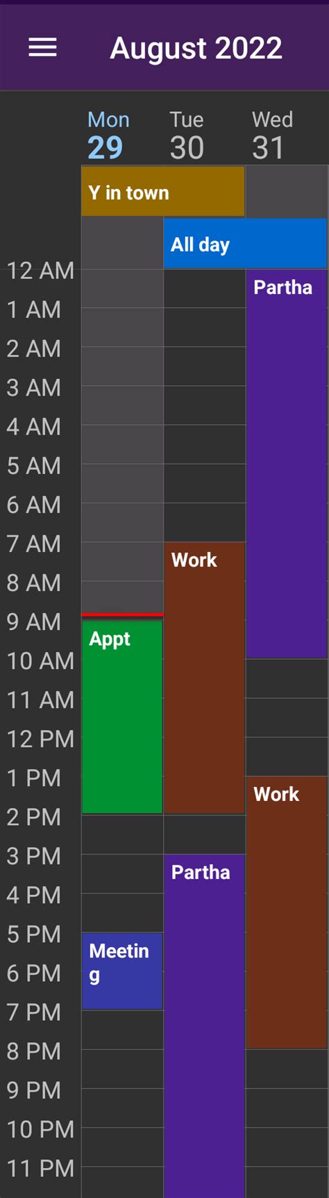 any calendar widget with full day s view like this r fossdroid