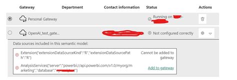 issue with configuring gateway for power bi servic microsoft