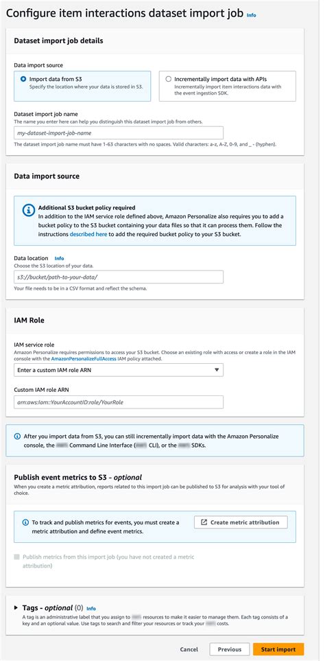 Getting Started With A Domain Dataset Group Console Amazon Personalize