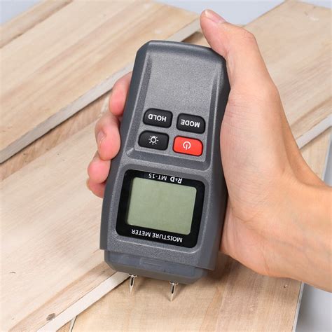 Mt Digital Wood Moisture Meter Handheld Lcd Lumber Damp Detector Timber Humidity Content