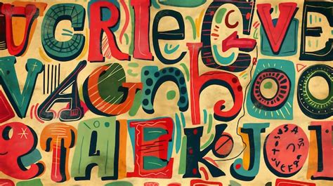 Premium Photo A Vibrant Collage Of Colorful Overlapping 3d Letters Creating A Dynamic And