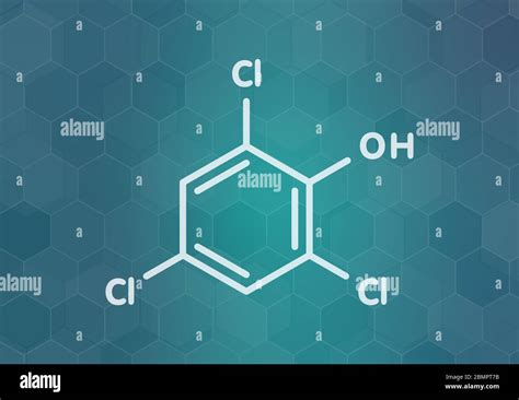 Trichlorophenol Tcp 246 Trichlorophenol Molecule Skeletal Formula