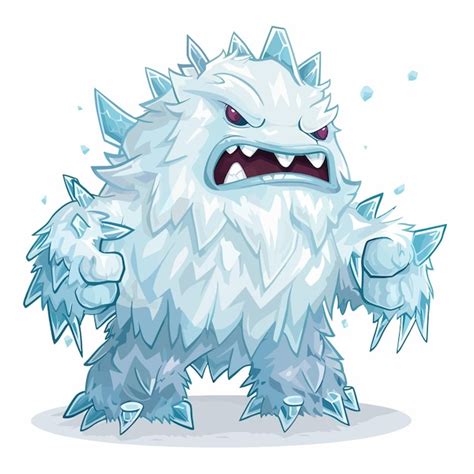 Ice Monster Premium Ai Generated Vector