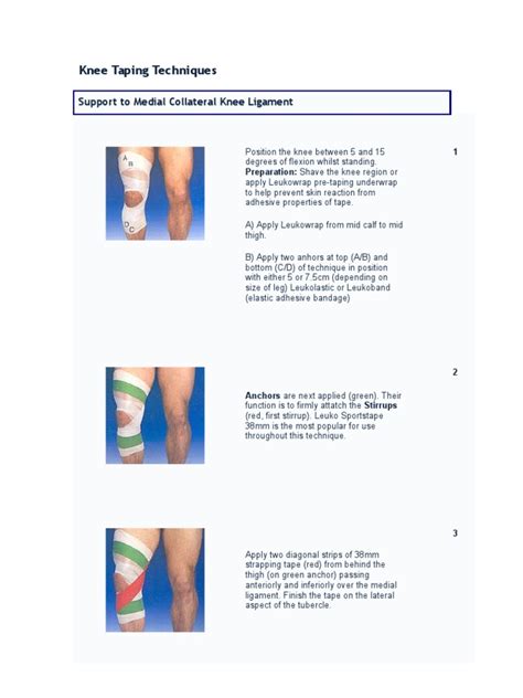 Knee Taping Techniques Pdf Knee Lower Limb Anatomy