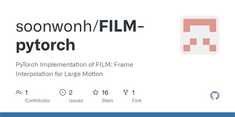 github soonwonh film pytorch pytorch implementation of film frame
