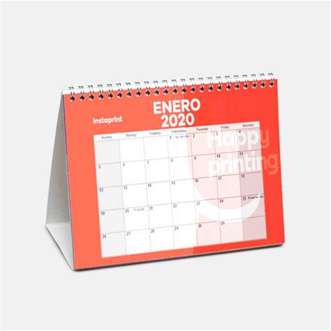 Calendario Sobremesa Espiral Imprenta Online 24h