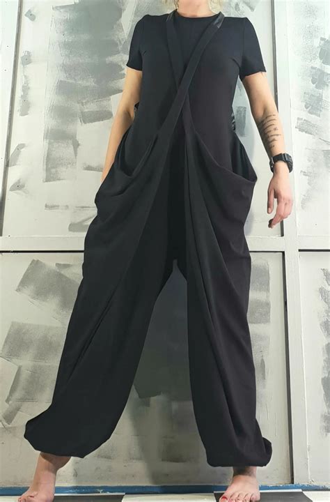 Harem Jumpsuit Loose Jumpsuit Extravagant Cotton Jumpsuit Plus