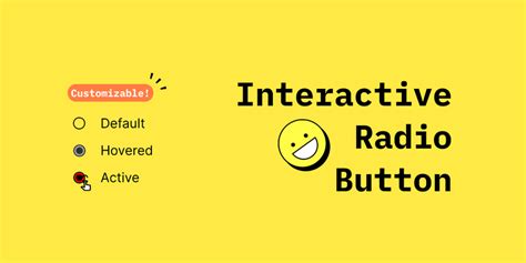UI Component Interactive Selection Radio Button Customizable Figma