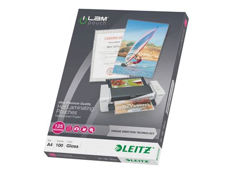 Leitz 100 Glossy Crystal Clear A4 210 X 297 Mm 74810000