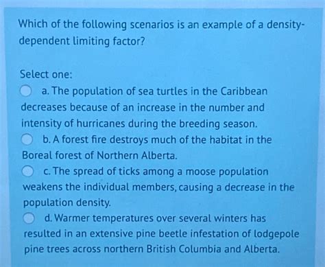 Density Dependent Factors