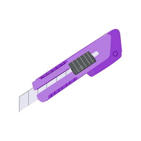 Box Cutter Knife Cartoon Vector Illustration Stock Vector