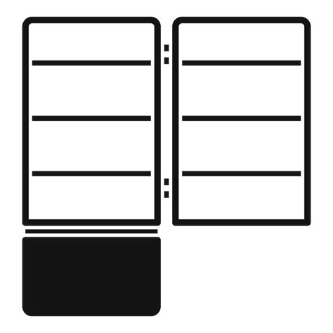キッチン冷蔵庫アイコン白い背景に分離された Web デザインのキッチン冷蔵庫ベクトル アイコンのシンプルなイラスト プレミアムベクター