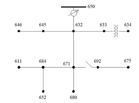 Ieee 13 Node Test Feeder Download Scientific Diagram