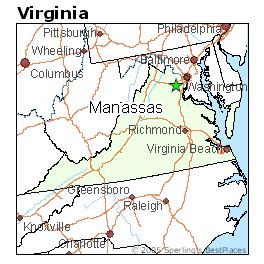 Map Of Manassas Virginia Allie Bellina