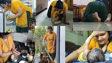 Housewife कि Daily मेहनत सुबह उठते ही लग गई घर के कामों में