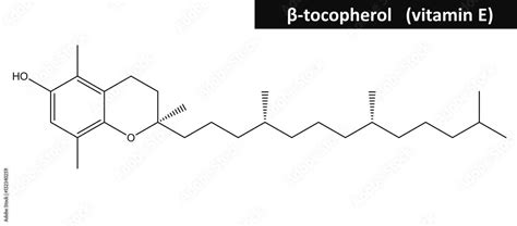 Molecular Structure Of Tocopherol Vitamin E Stock Illustration