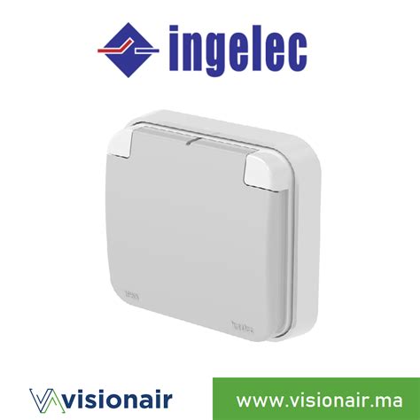 Prise 2pt étanche Gris Clair Encastré Ingelec Tropic 55 4866a