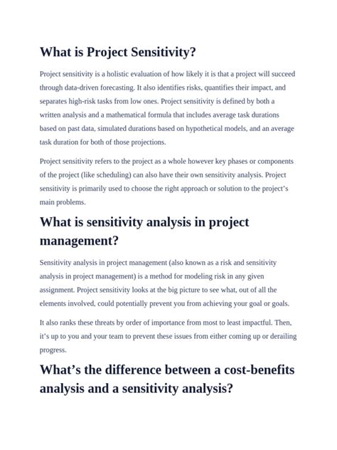 Sensitivity Analysis Pdf