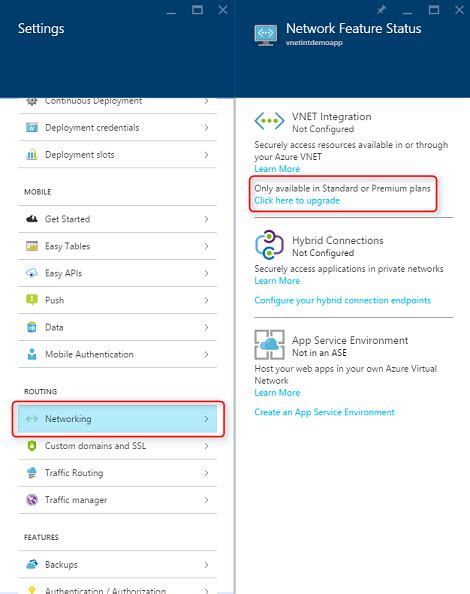 Networking How To Connect Azure Web App Api App To Classic Portals