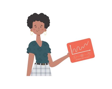 Premium Vector A Woman Holds A Panel With Analyzers And Indicators In