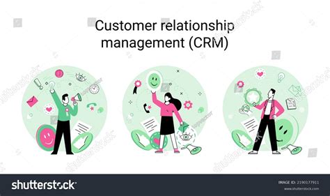 Crm Metaphor Customer Relationship Management Application Stock Vector Royalty Free 2190177911