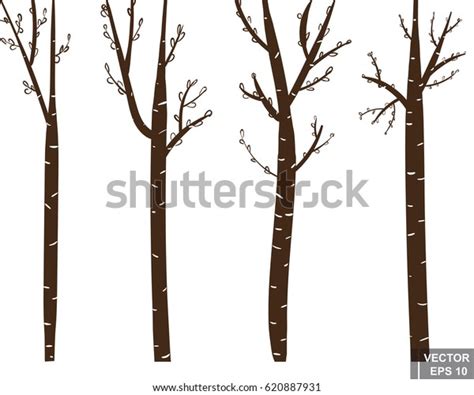 Tree Trunk Silhouette Icon Your Design Stock Vector Royalty Free