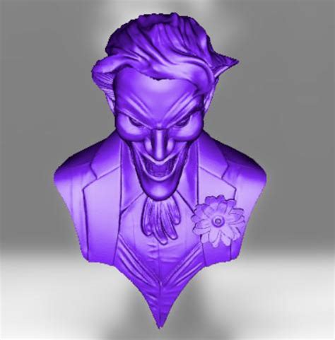 小丑半身像3D打印模型 小丑半身像3D打印模型stl下载 动漫游戏3D打印模型 Enjoying3D打印模型网